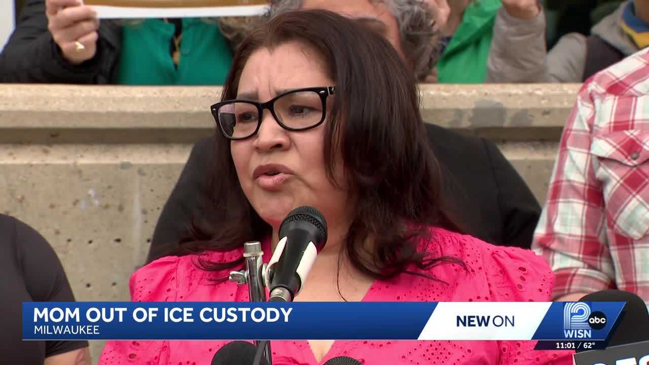 Milwaukee mother of four reunites with family after ICE detention