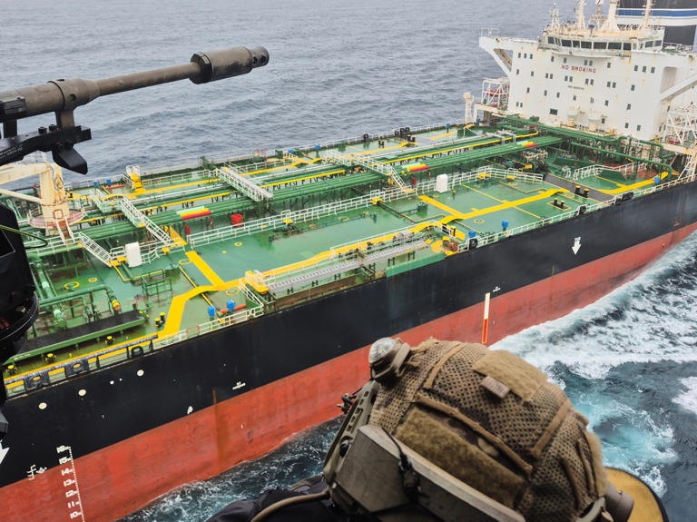 Macron says French navy, backed by the UK, intercepted a sanctioned ...