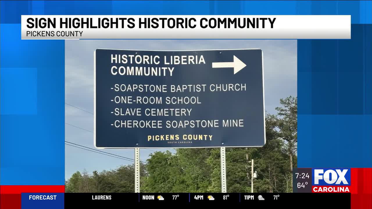 New highway sign directs travelers to historic community in Pickens County