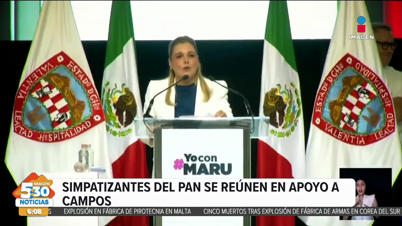 Vicente Fox y Felipe Calderón apoyan a Maru Campos en mitin del PAN | 5:30