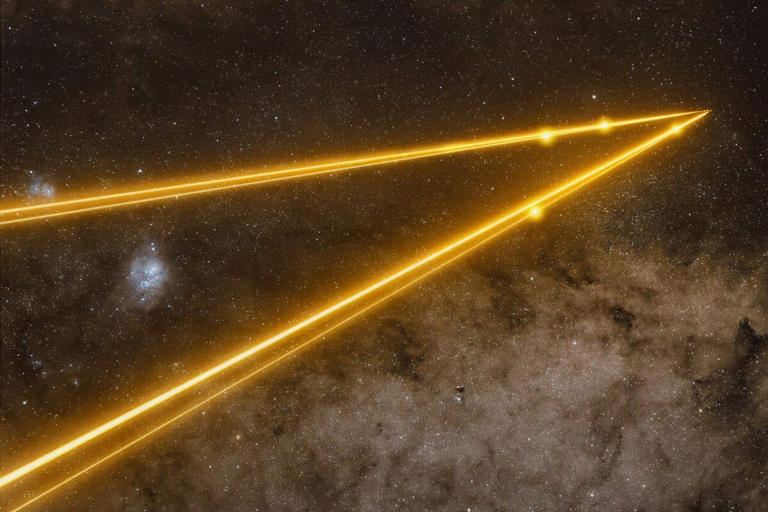 Scientists fired lasers toward the galactic center and captured a ...