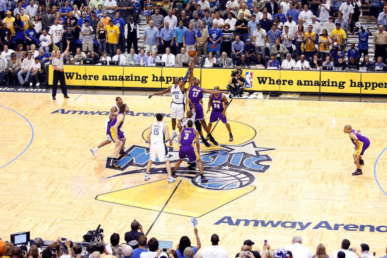 Trophy decals are coming back to NBA Finals courts. Why did they ever ...