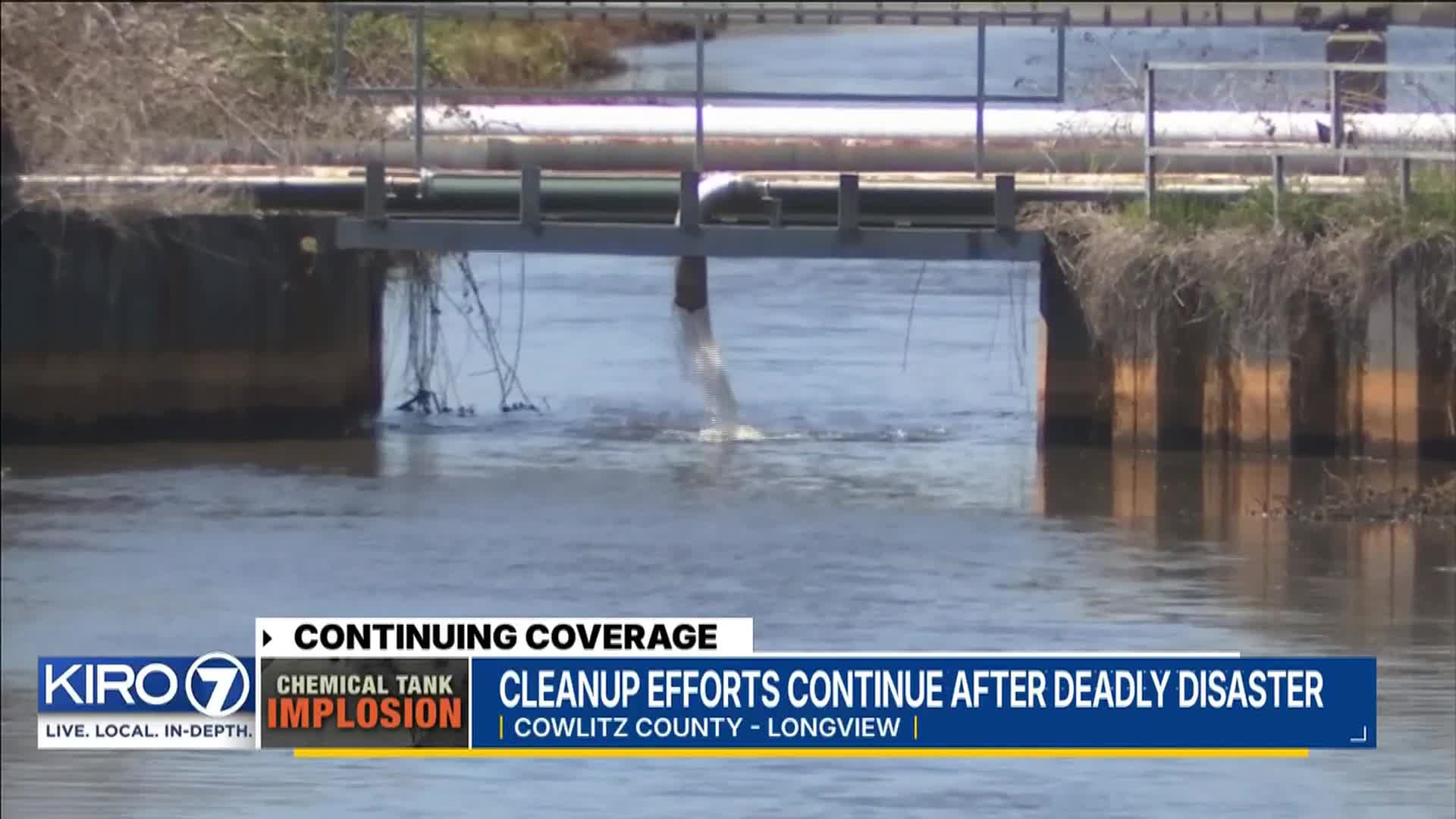 Clean-up efforts underway in Longview following implosion, chemical ...