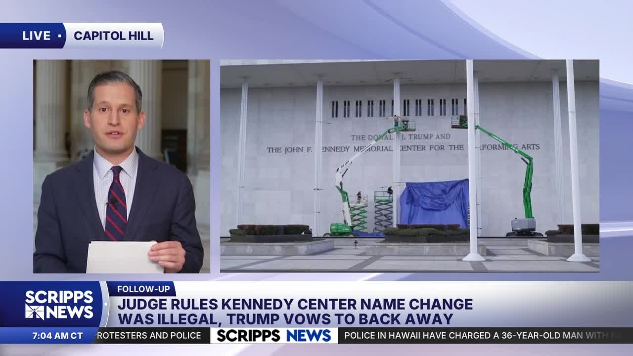 Judge rules Kennedy Center name change was illegal