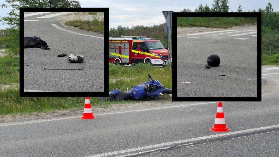 Dramatyczny wypadek pod Łodzią. Sarna wbiegła wprost pod motocykl ...