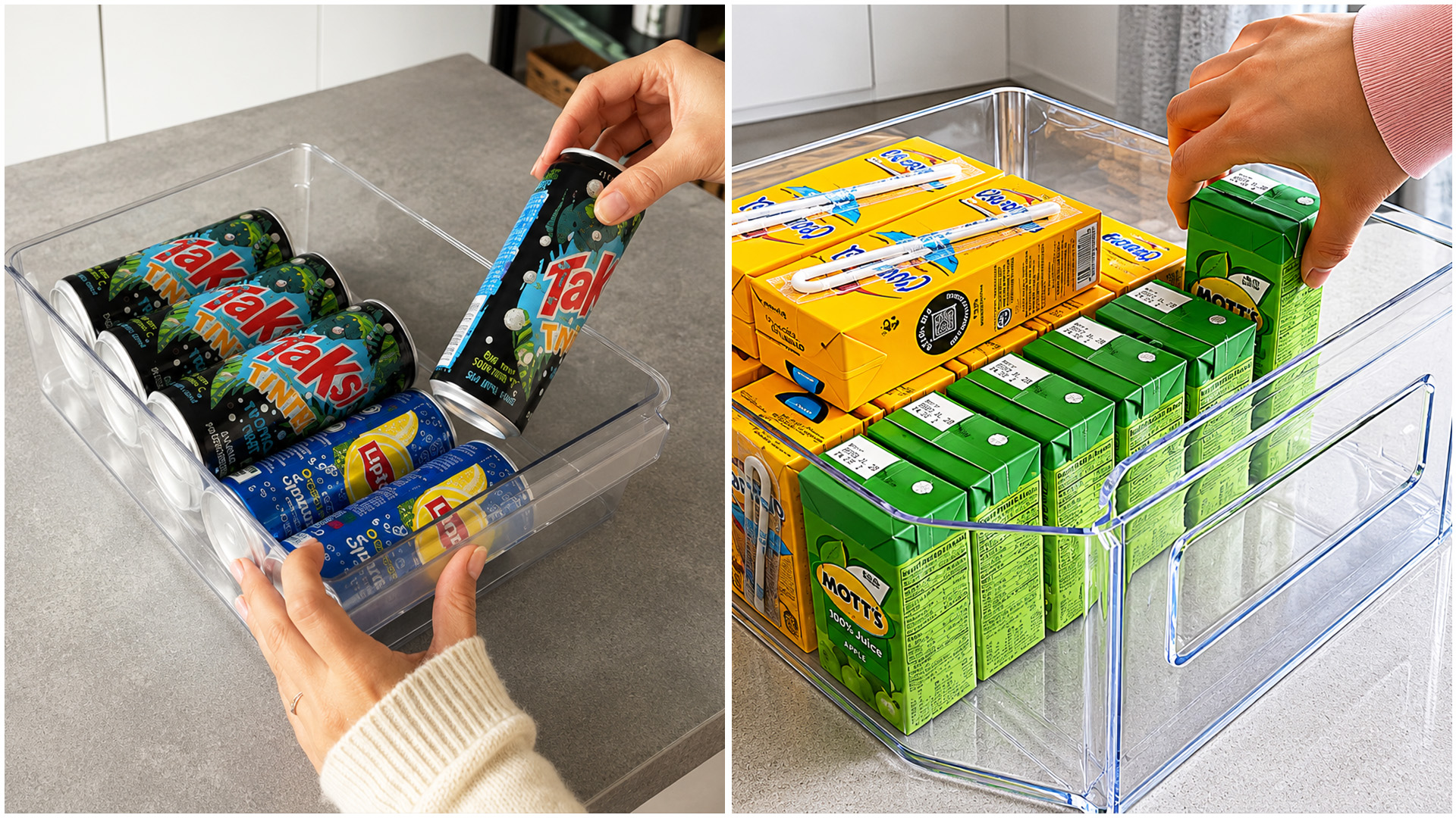 Pantry drink restock and storage organization