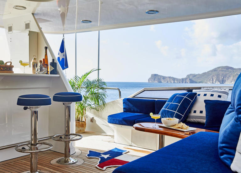 This triple-deck yacht is made for sunset mojitos and Caribbean island ...
