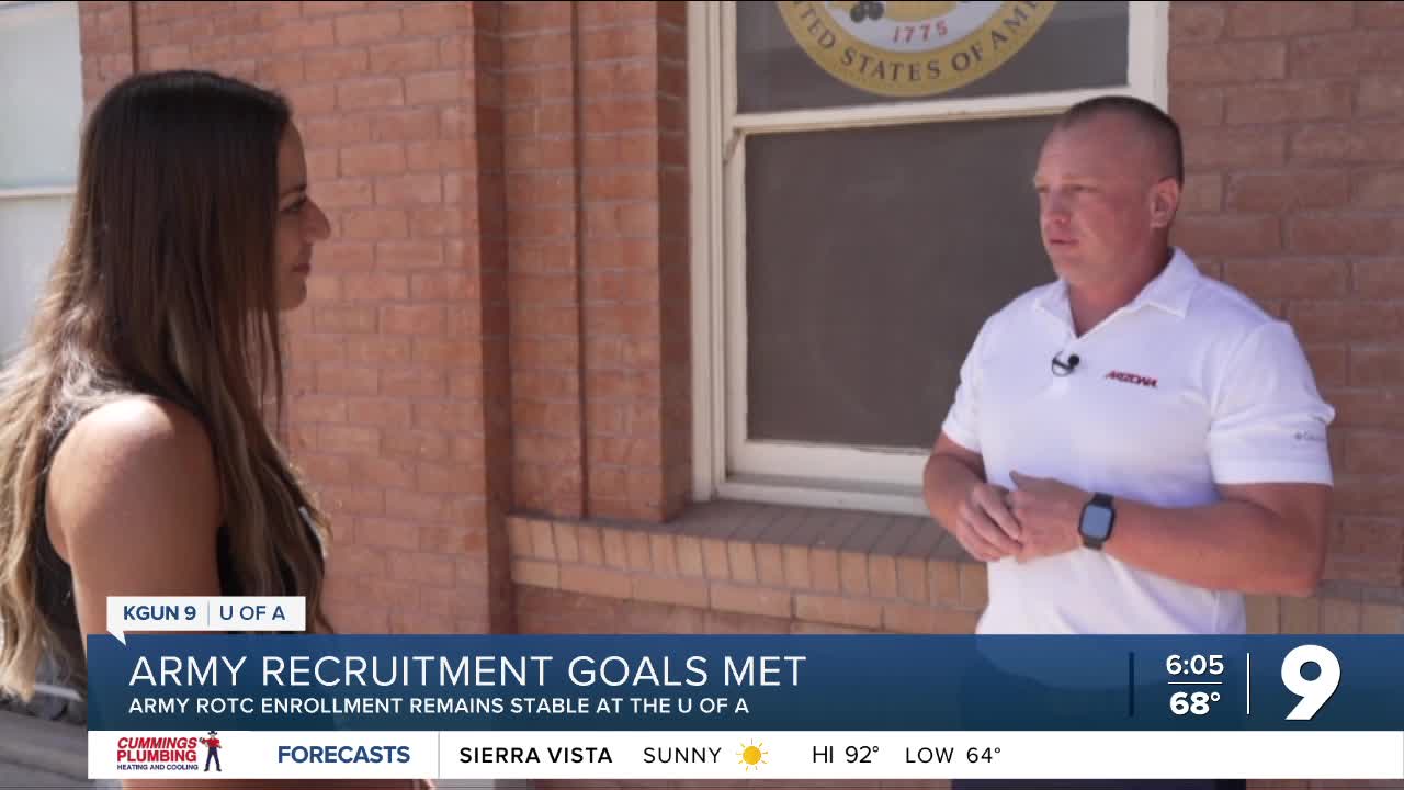 Army reaches recruiting goal; U of A ROTC enrollment remains steady