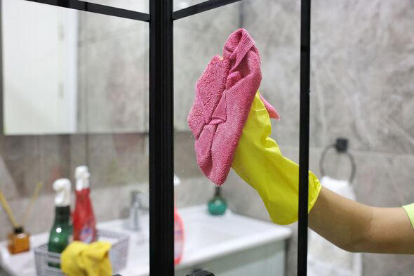 Shower glass will sparkle when cleaned with 35p item - not baking soda