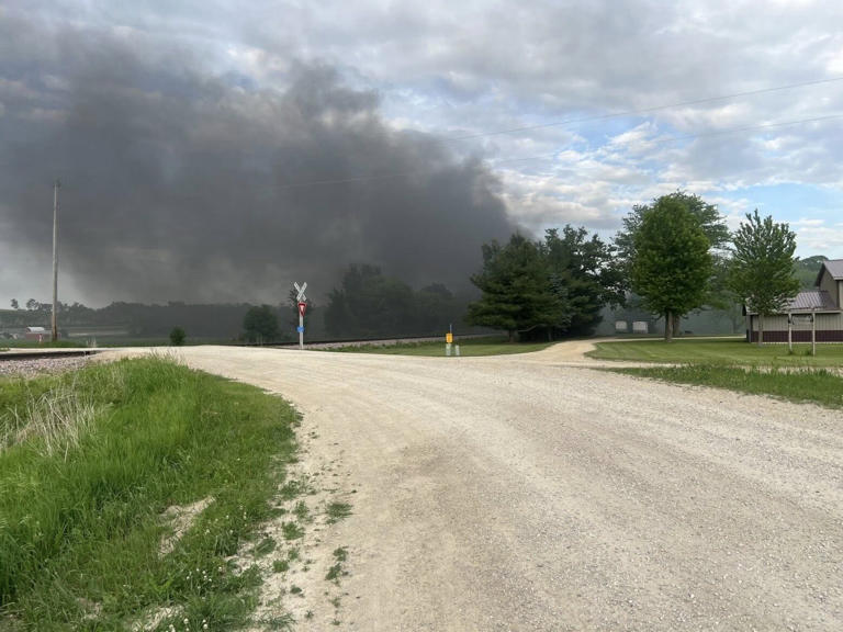 Railroad bridge catches fire in Fort Atkinson