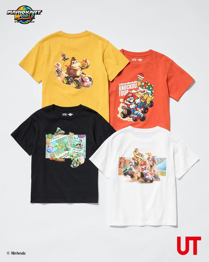 Uniqlo will sell Mario Kart World shirts for adults and kids