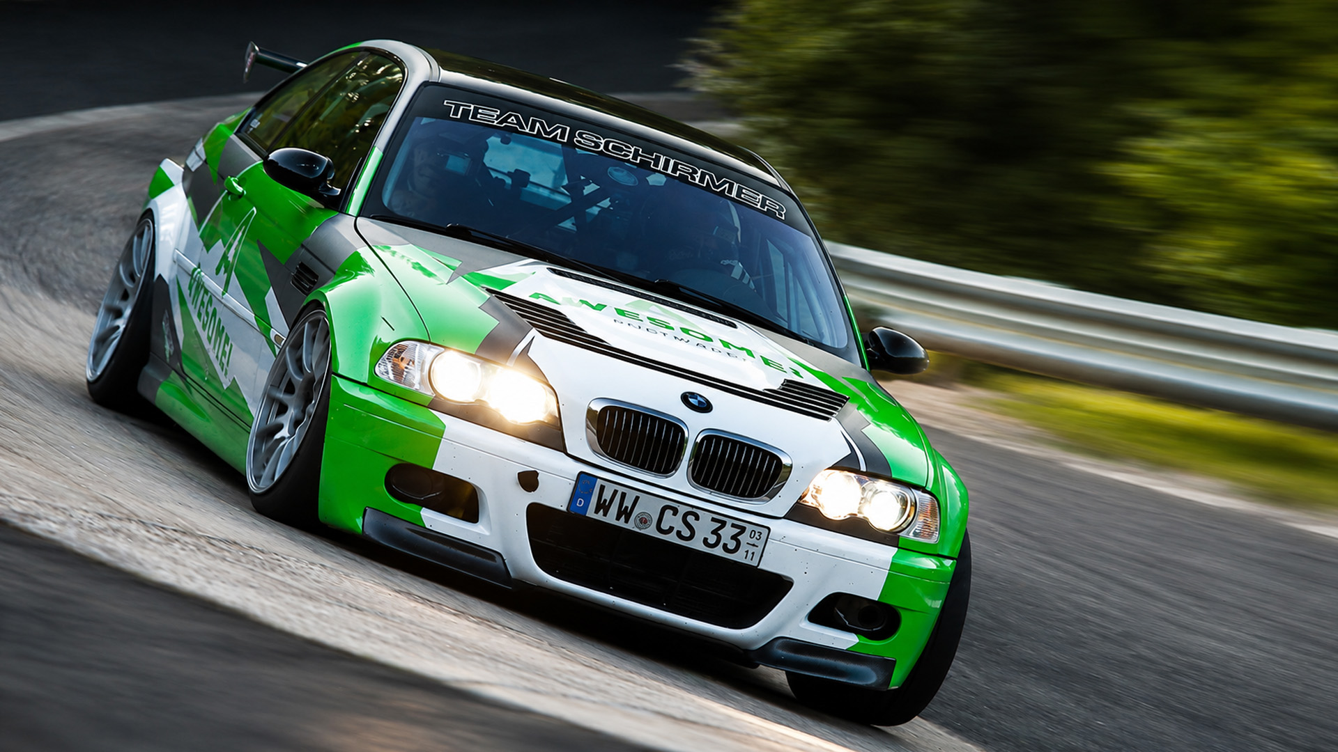 BMW M3 race build charges through Nürburgring circuit