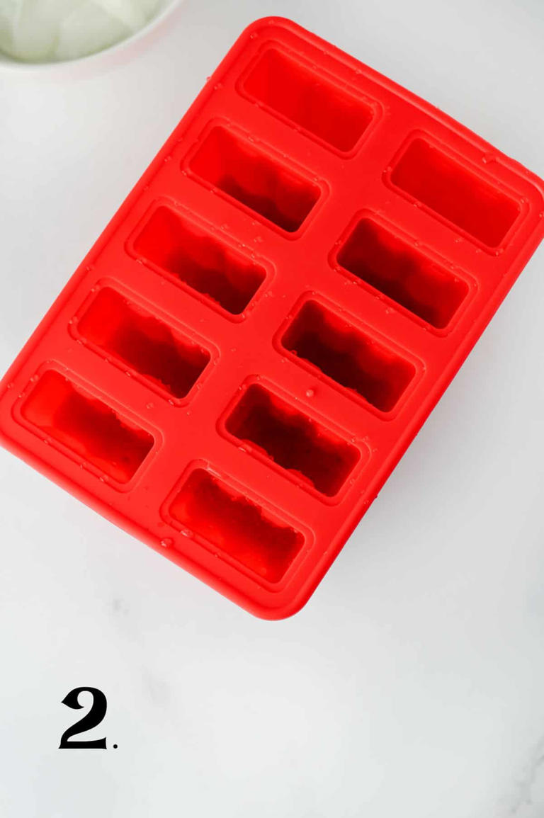 Red white and blue fruit popsicles
