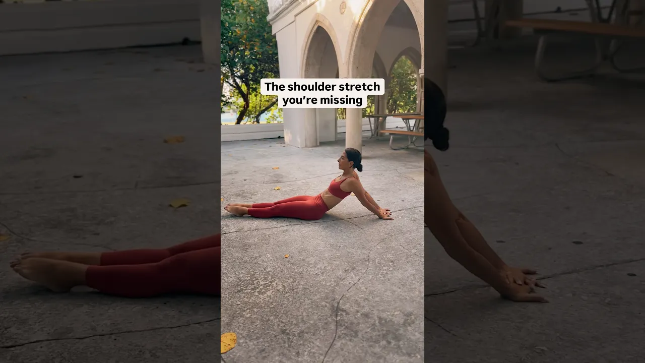 This shoulder stretch helps tight shoulders