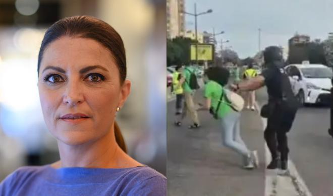 Macarena Olona defiende al agente de la Policía Nacional que empujó a ...