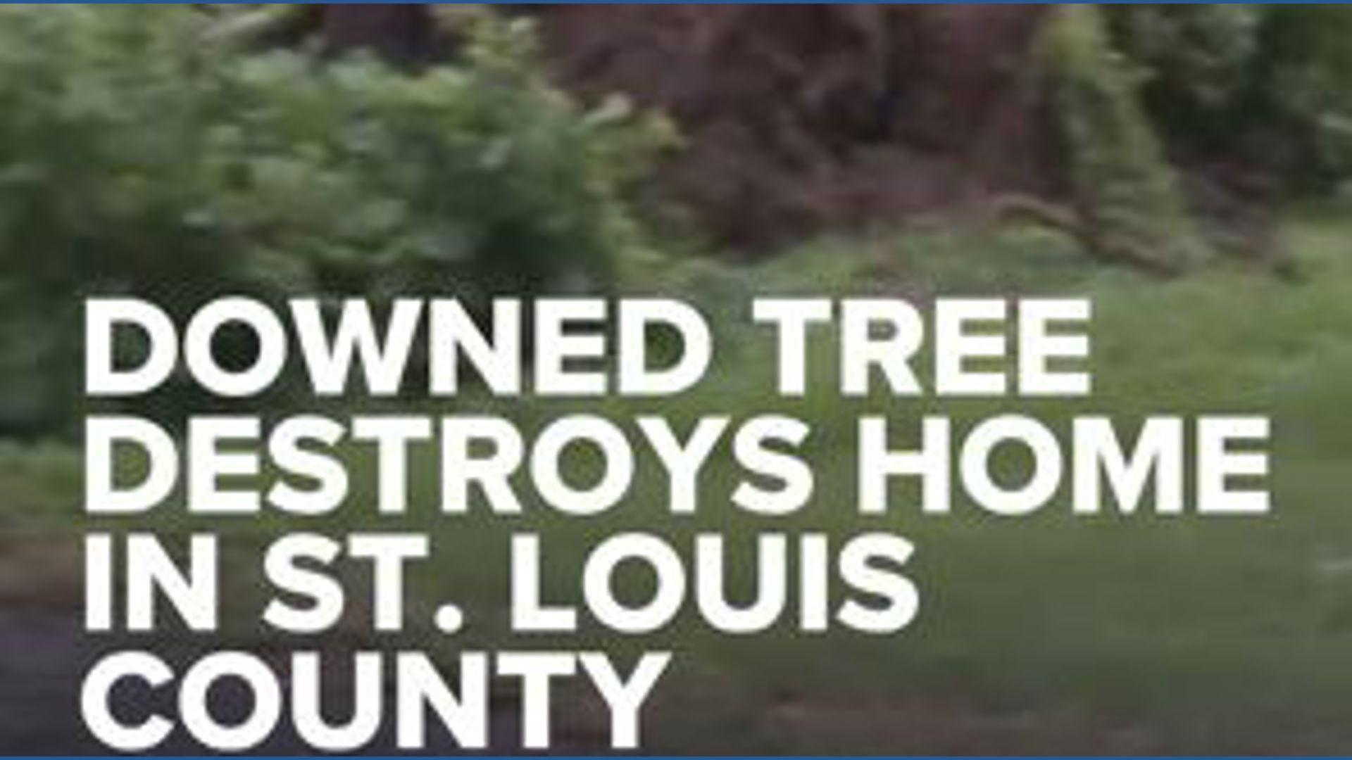 Tree falls on home in St. Louis County
