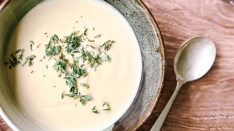 Silky cauliflower cheddar soup recipe