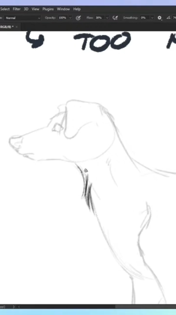 Drawing "Implied" fur!