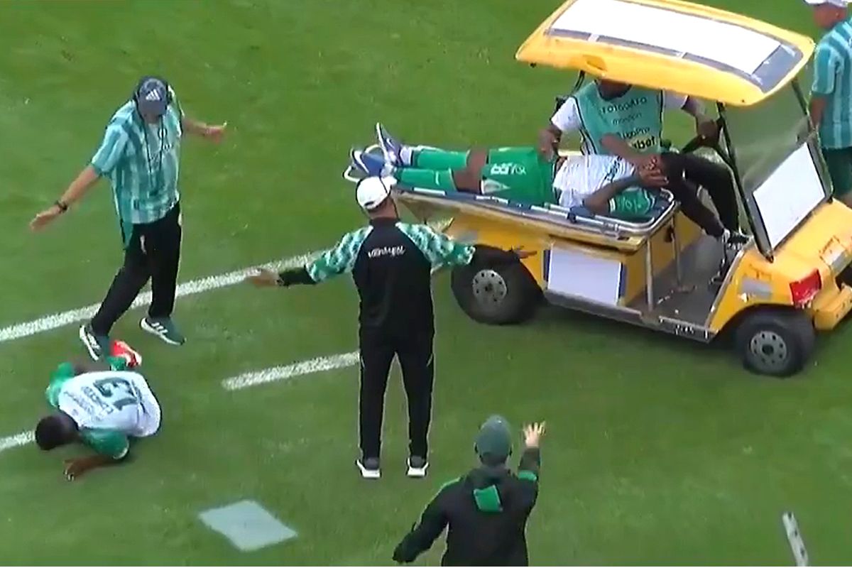 Soccer player's leg run over by medical golf cart as it transports his ...