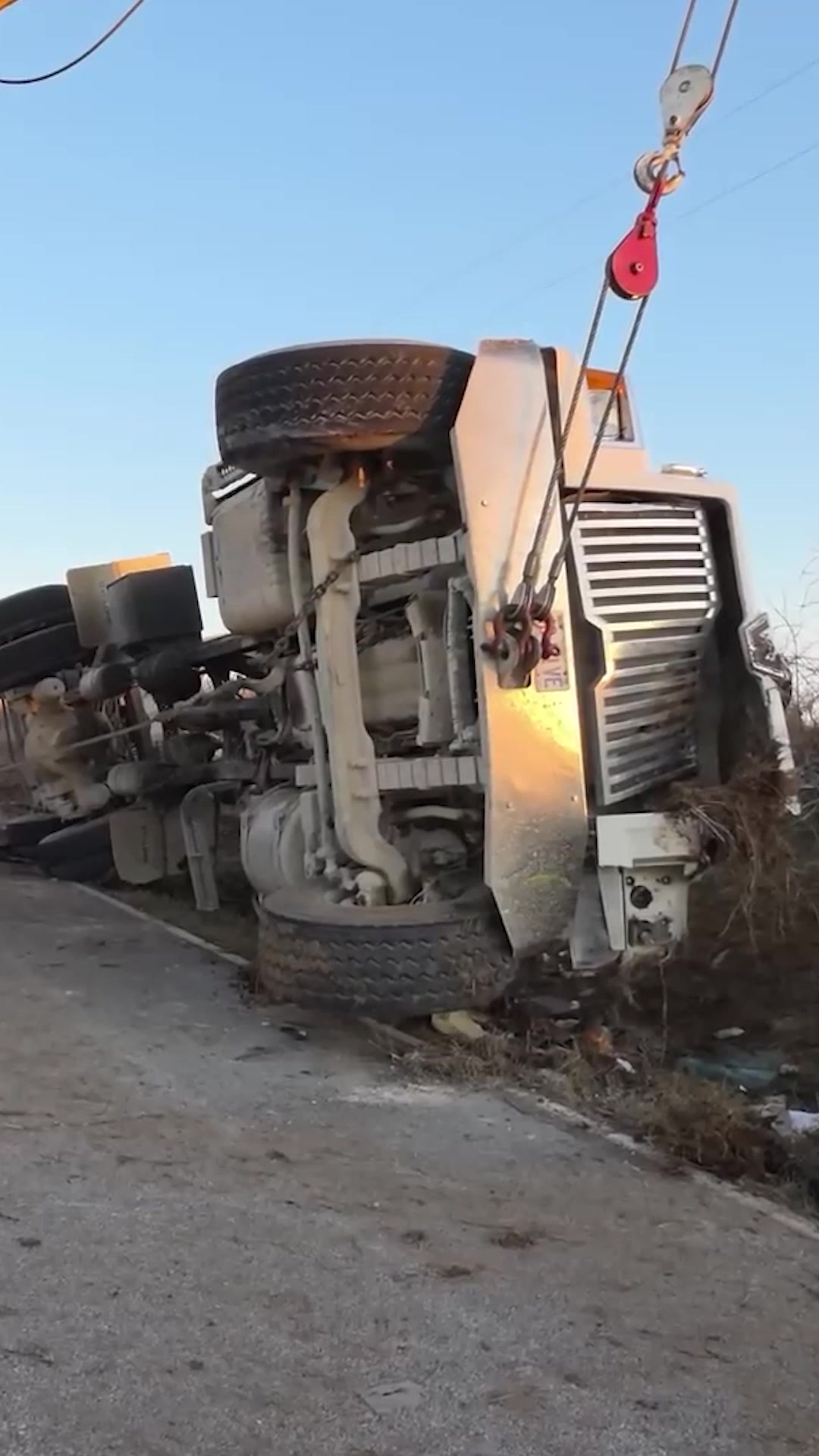 When a semi-truck flips on the job