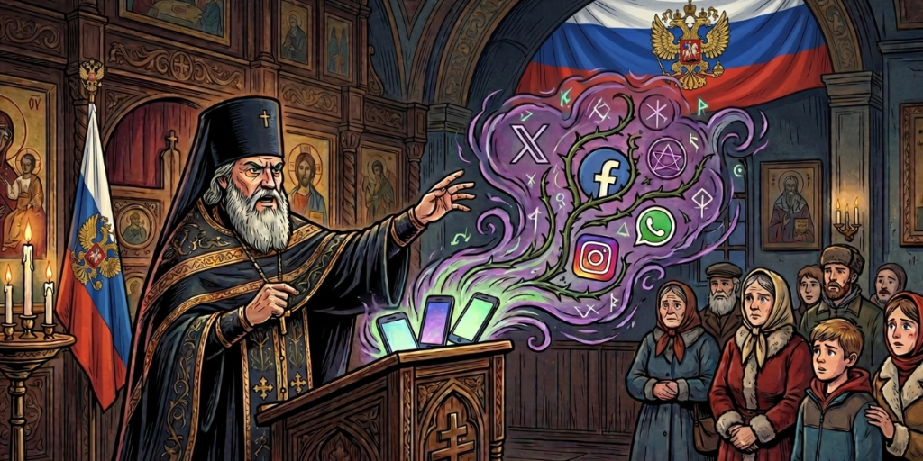 Användning av sociala medier motsvarar "magi", hävdar den ryska kyrkan