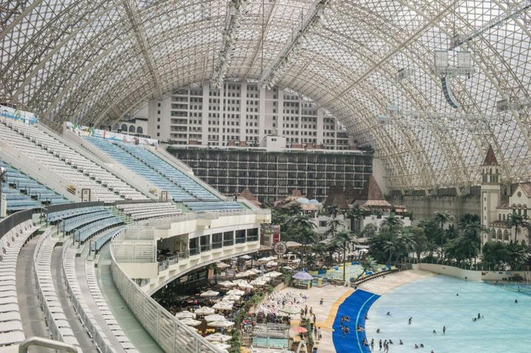 Inside the city-sized building where the sun never sets