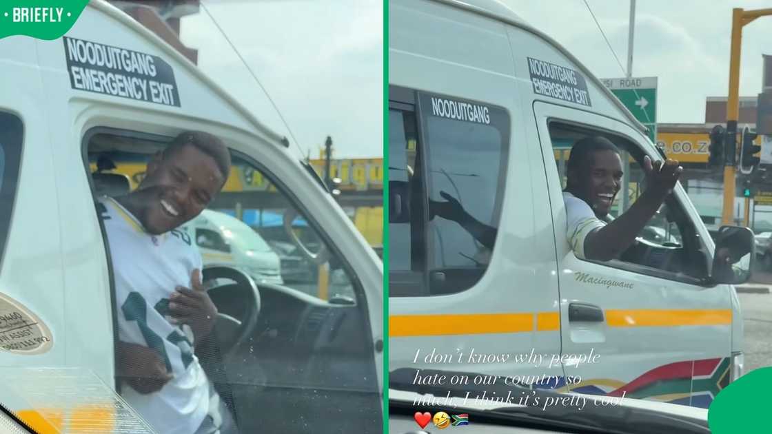 Durban taxi driver flirts with woman at a red robot, SA loves it