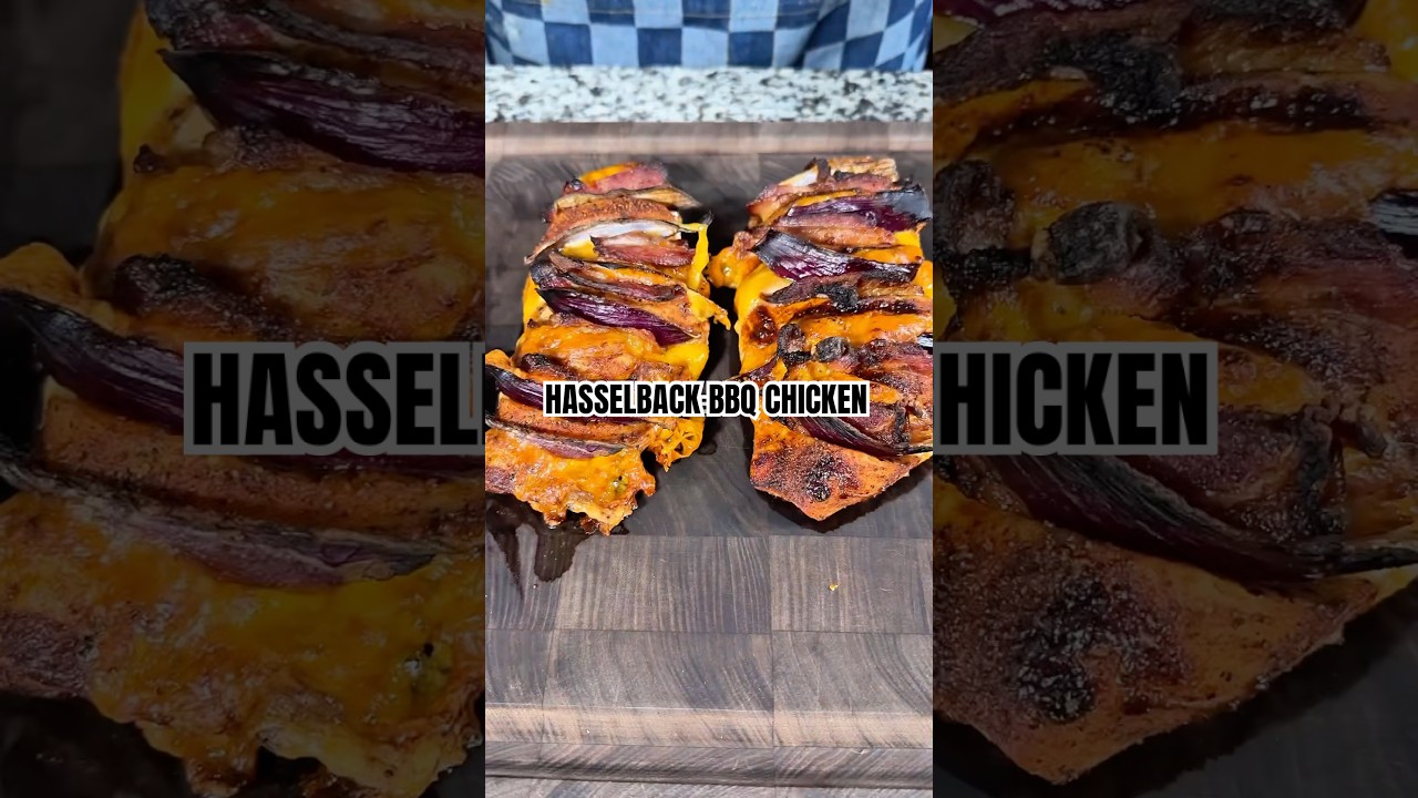 BBQ hasselback chicken | 75g protein & zero carbs 🔥