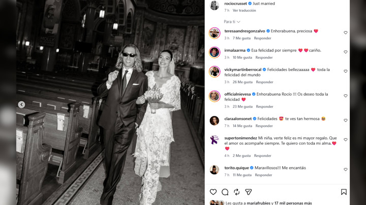 Rocío Crusset comparte las imágenes de su boda secreta en Nueva York ...