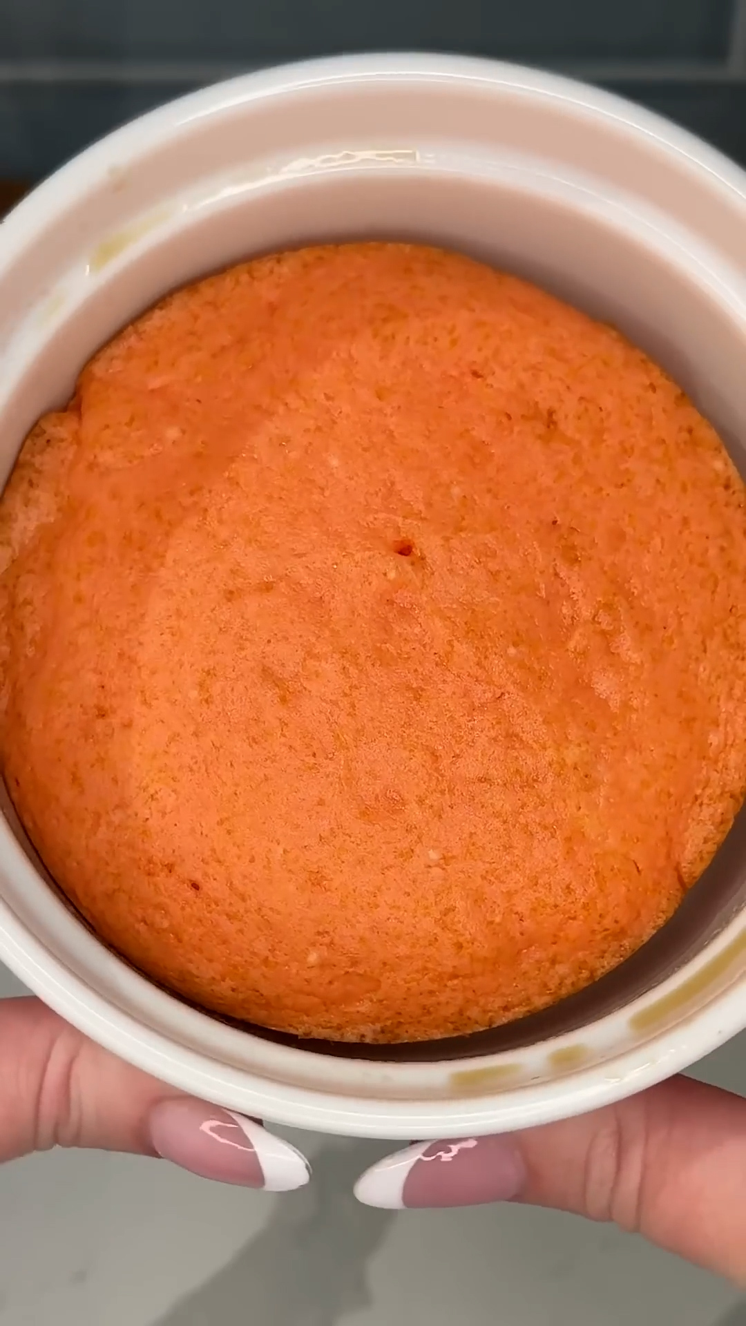 Bright orange soda baked into a fluffy single-serve mini cake