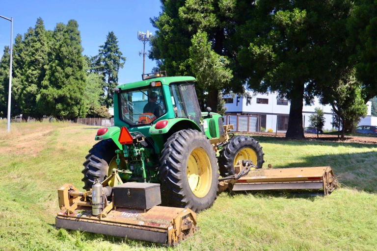 As wildfire season looms, Oregon transportation crews mow highways with ...