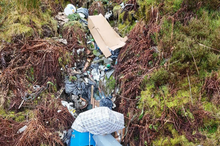 Tonnes of waste cleared in 'river of rubbish' operation on Welsh mountain
