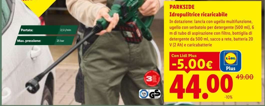 Volantino Lidl Parkside, tra le offerte di giugno l'idropulitrice a ...