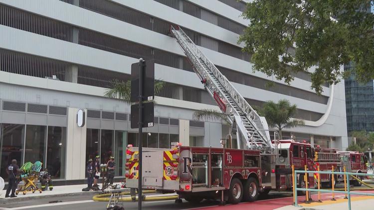 Fire on Central Ave. in downtown St. Pete causing road closures