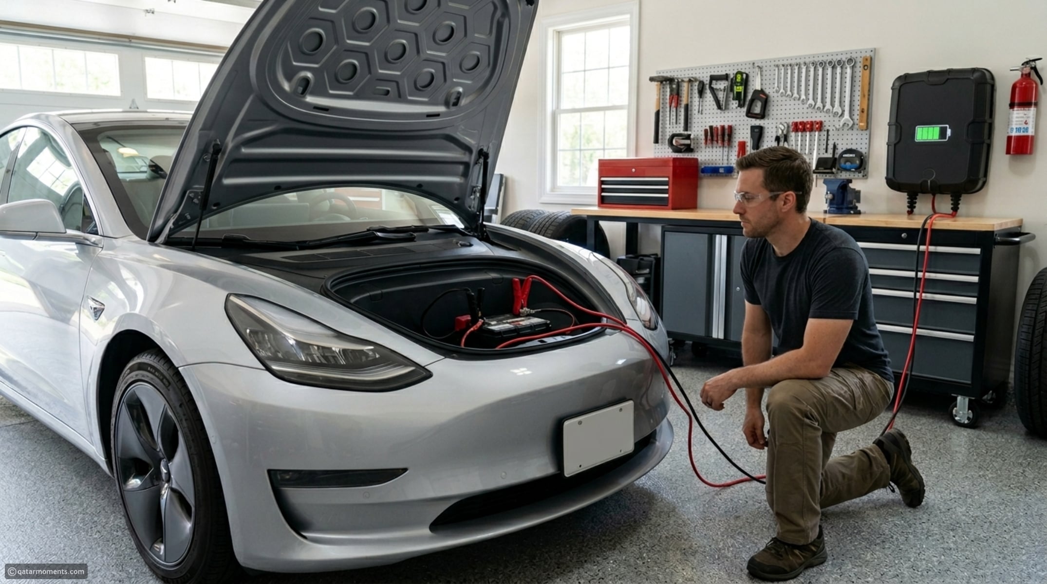Is it safe to charge a car battery without disconnecting it?