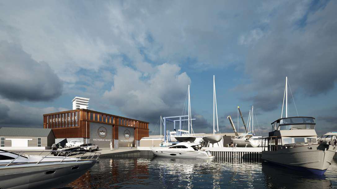 New marine workshop building at a historic Gosport waterfront site ...