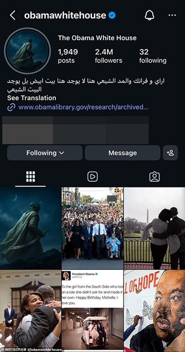 Obama's official Instagram page hacked and spammed with AI memes