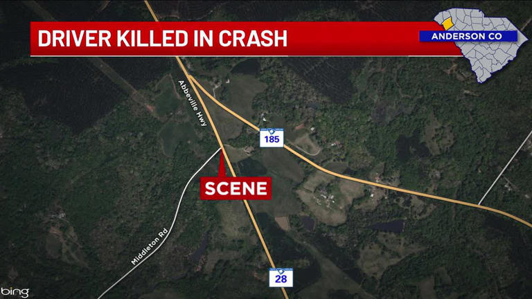 Coroner identifies driver killed in single-car crash in Anderson County