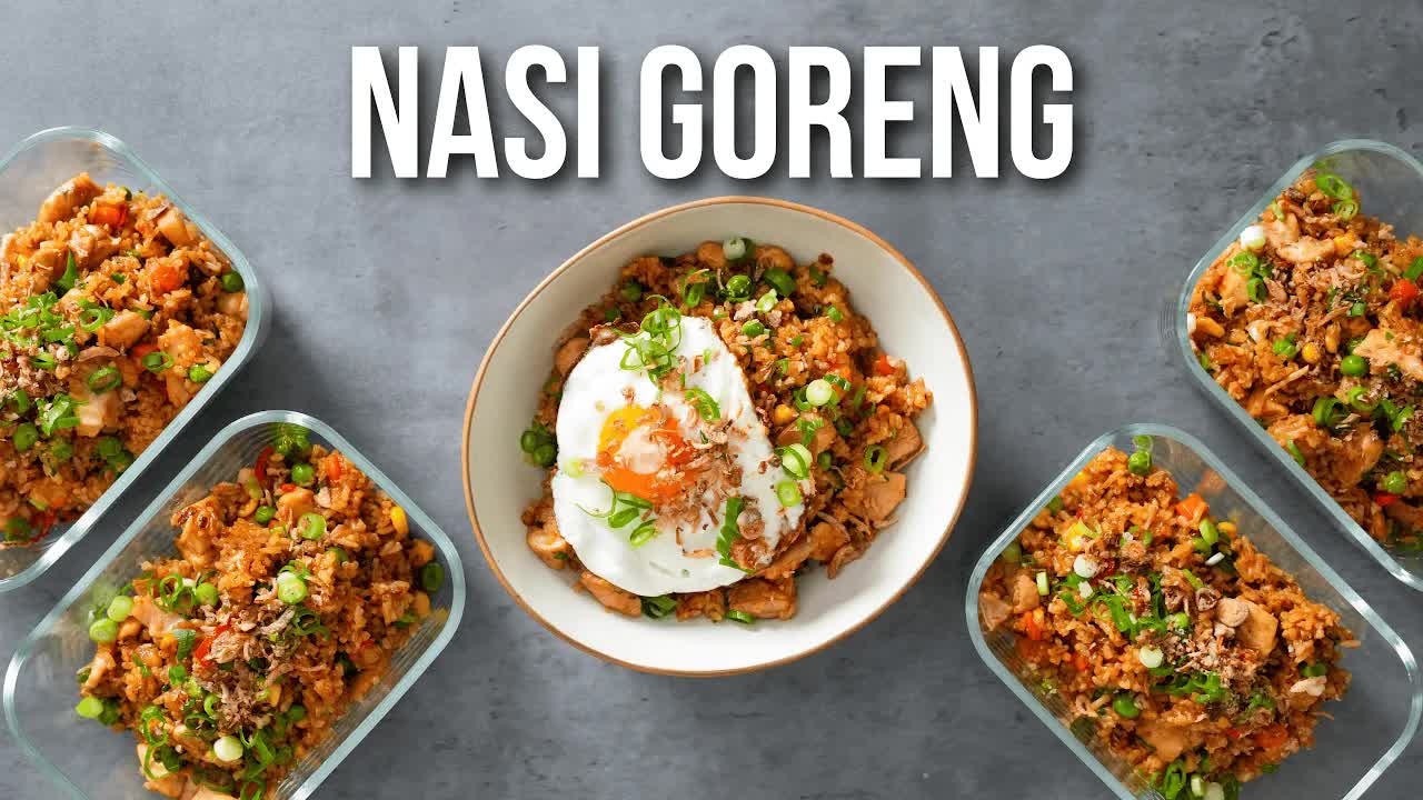 Nasi goreng high protein meal prep - better than takeout