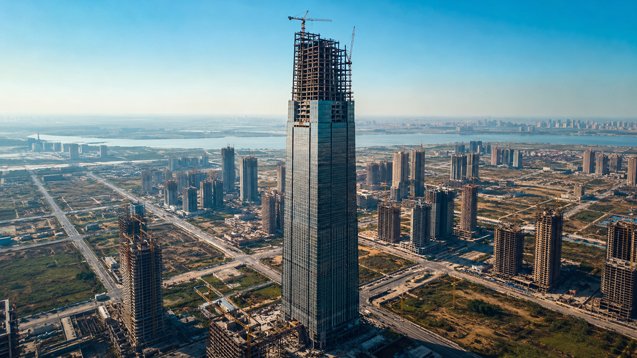China's megaproject graveyard, the world's tallest empty tower, sinking ...