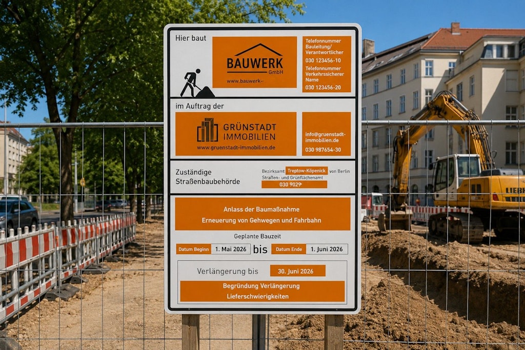 Chaos für Berliner Autofahrer: Elf neue Baustellen und ein neues Schild!
