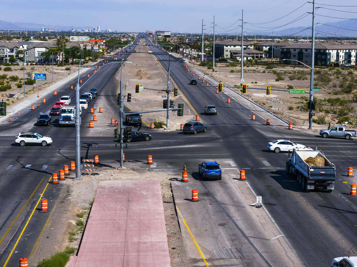 When will Boulder Highway work north of Henderson begin?