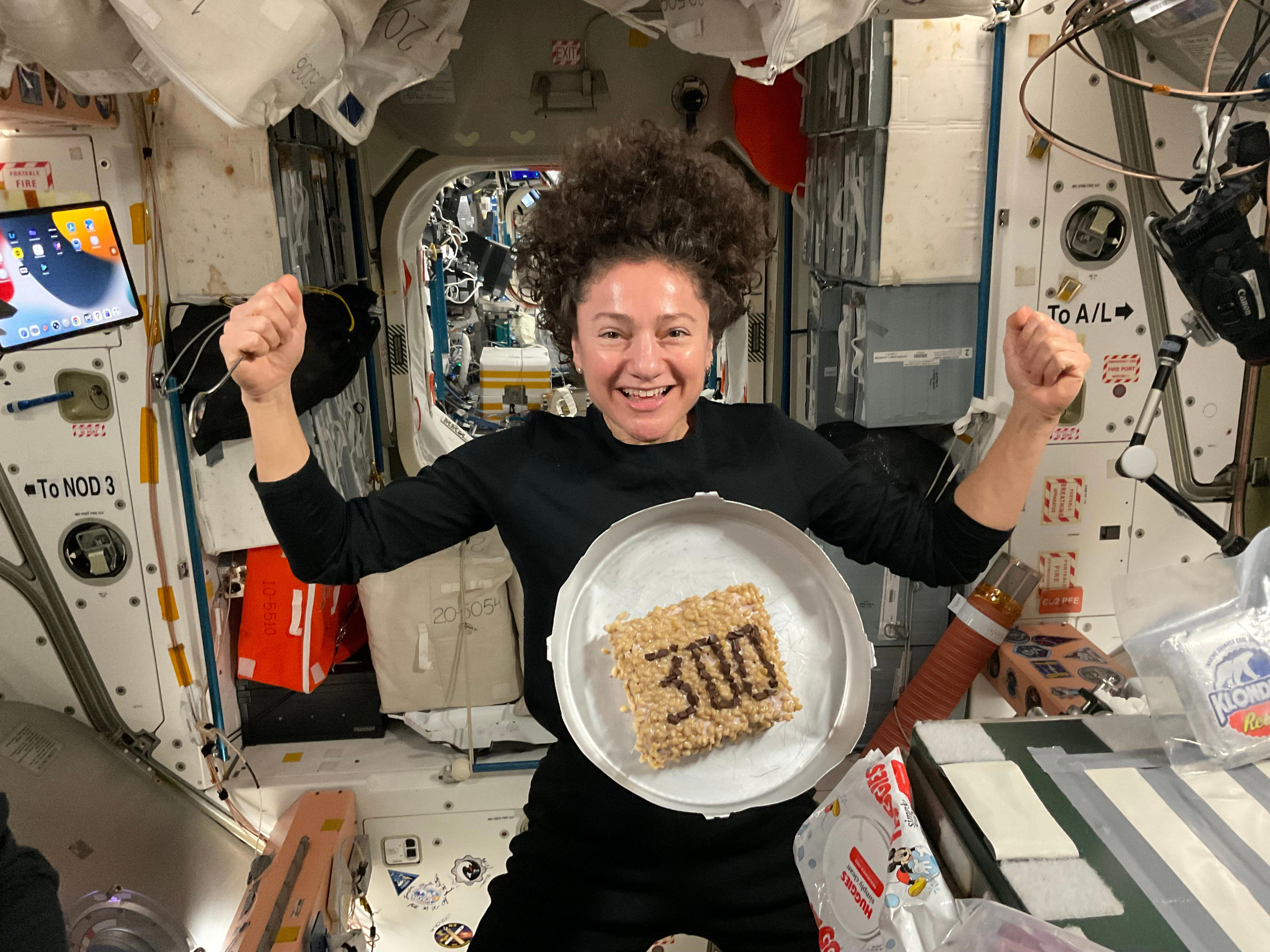 Astronaut on ISS receives 'space cake' to mark 300 days in orbit