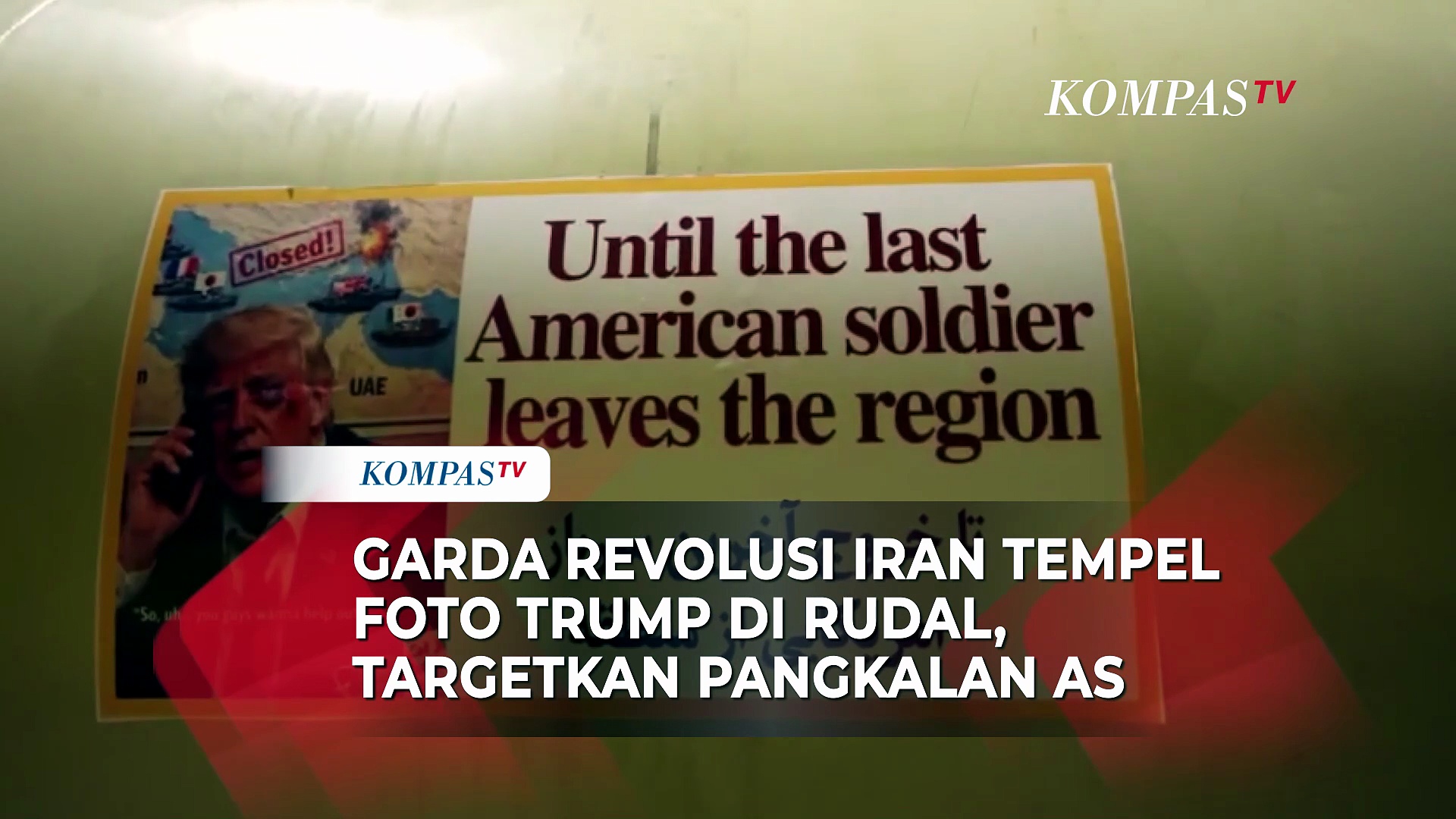 IRGC tempel foto wajah memar Trump di rudal, balas serangan AS!