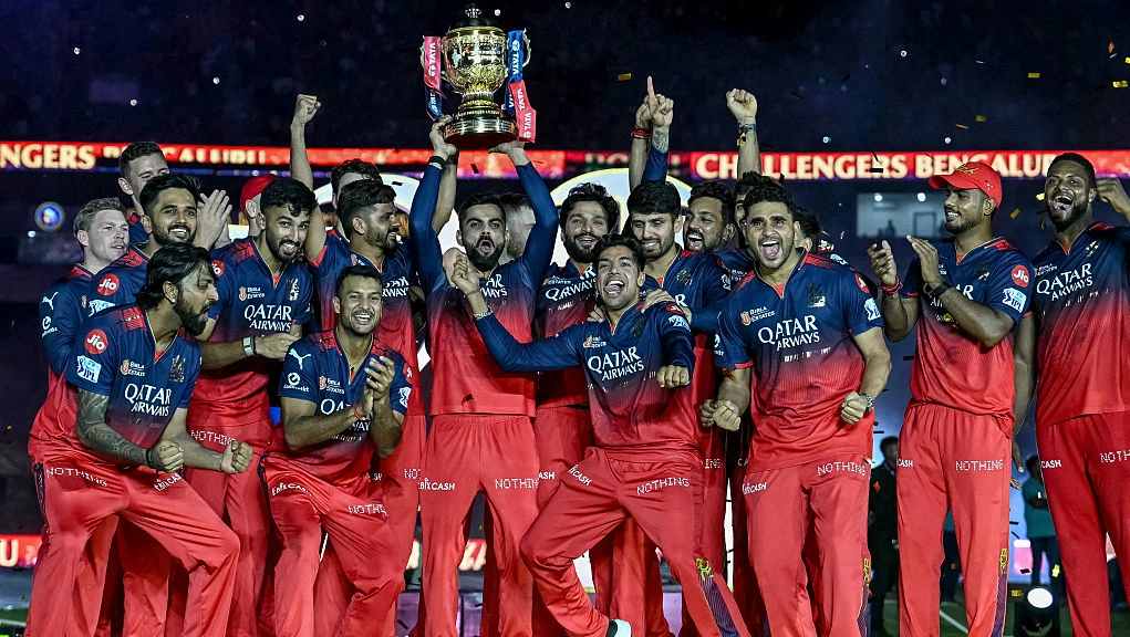 RCB celebrate back-to-back IPL titles with ice box dunk