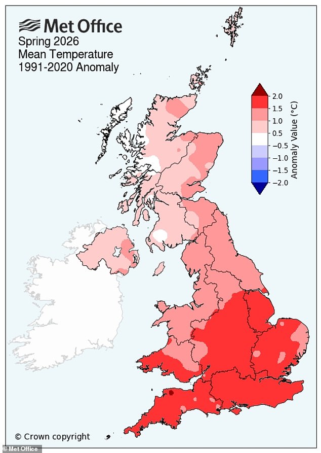 England has its warmest spring on record thanks to the 'exceptional ...