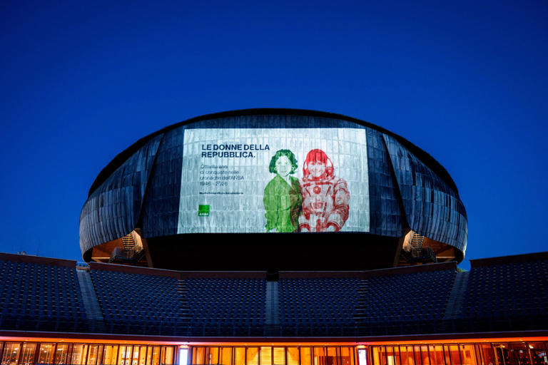 Mostra ANSA Le donne della Repubblica sulla cupola dell'Auditorium ...
