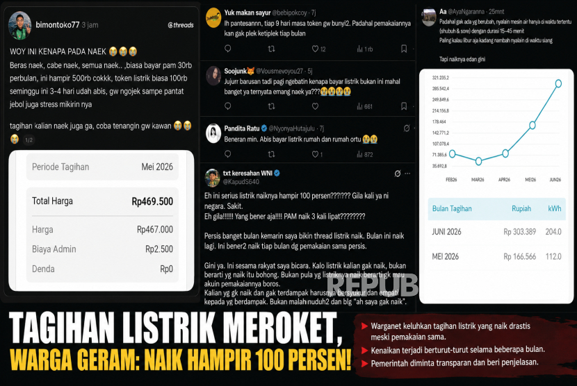 Tagihan listrik PLN melonjak tanpa pengumuman, warganet teriak