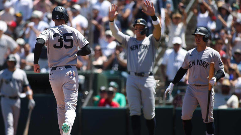 Yankees deliver 'remarkable' 13-run inning behind Aaron Judge's pep ...