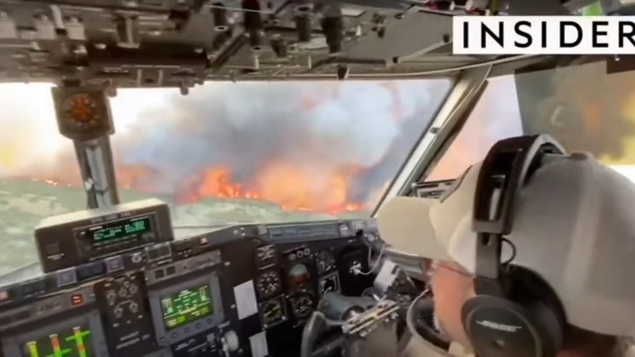 A fist-sized hole - Illegal drone hits firefighting plane during LA ...